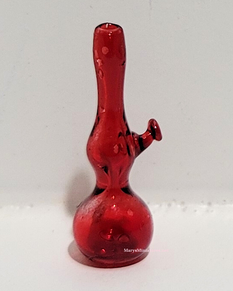 Red Glass Pipe | Mary's Dollhouse Miniature Accessories
