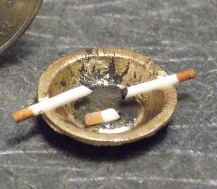 Dirty Ashtray w/ Butts | Mary's Dollhouse Miniature Accessories