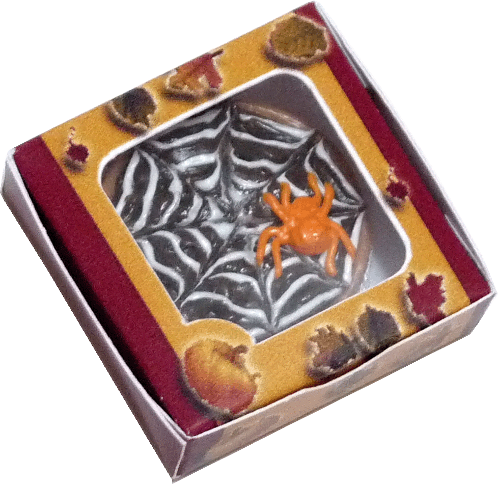 Spiderweb Pie in Bakery Box | Mary's Dollhouse Miniature Accessories