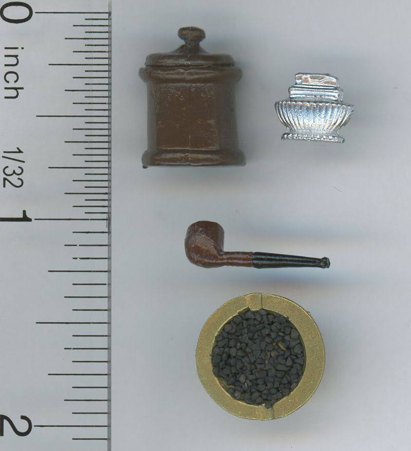 Smoking Set 4pc | Mary's Dollhouse Miniature Accessories