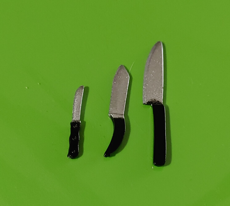 Kitchen Knife Set 3pc | Mary's Dollhouse Miniature Accessories