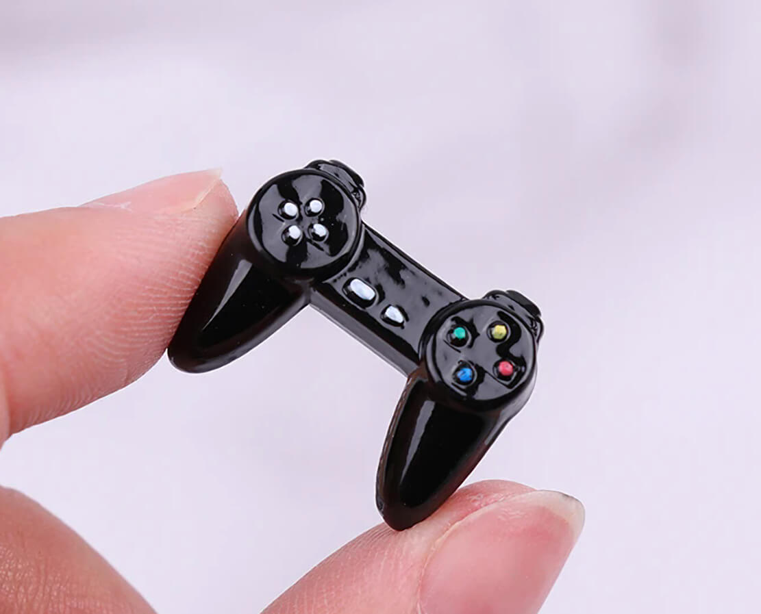Video Game Controller - Black | Mary's Dollhouse Miniature Accessories