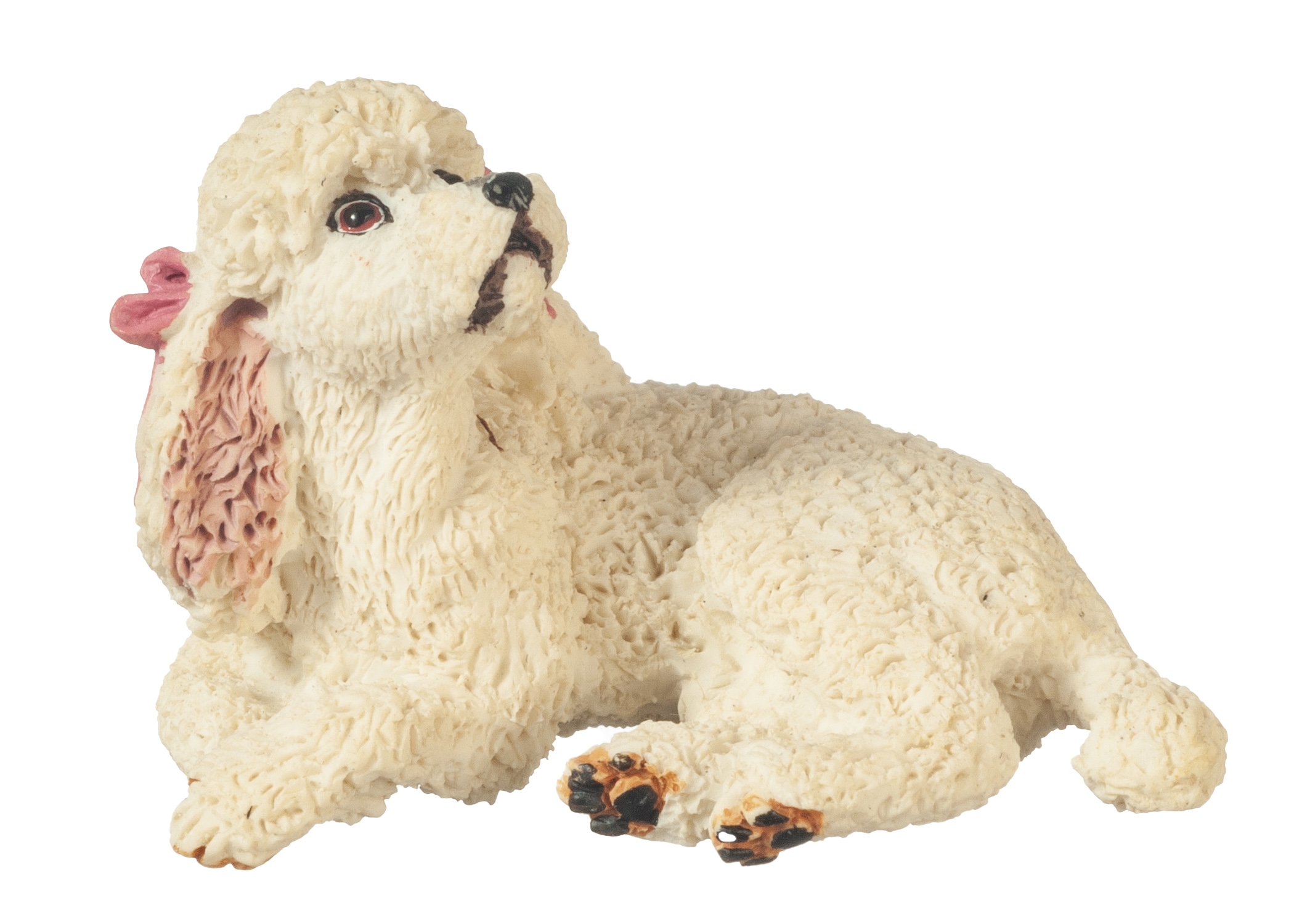 White Miniature Poodle | Mary's Dollhouse Miniature Accessories