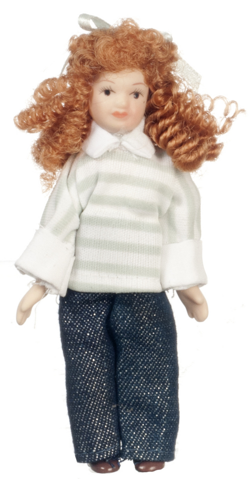 Modern Girl Porcelain Doll | Mary's Dollhouse Miniature Accessories