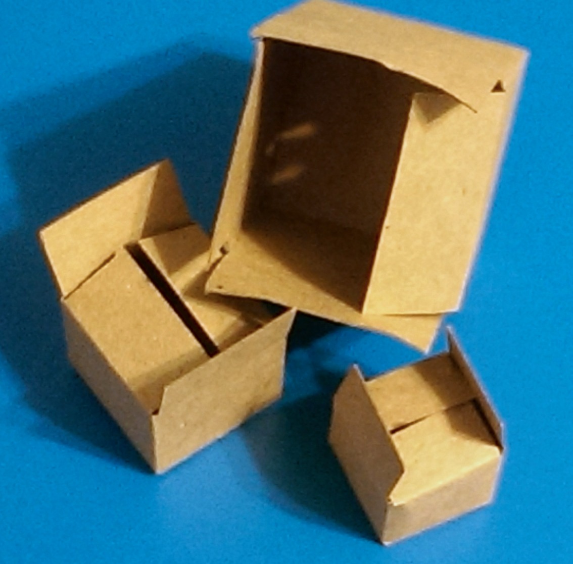 Cardboard Boxes Set of 3 | Mary's Dollhouse Miniature Accessories