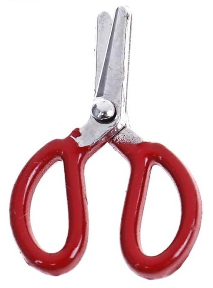 Scissors - Red | Mary's Dollhouse Miniature Accessories