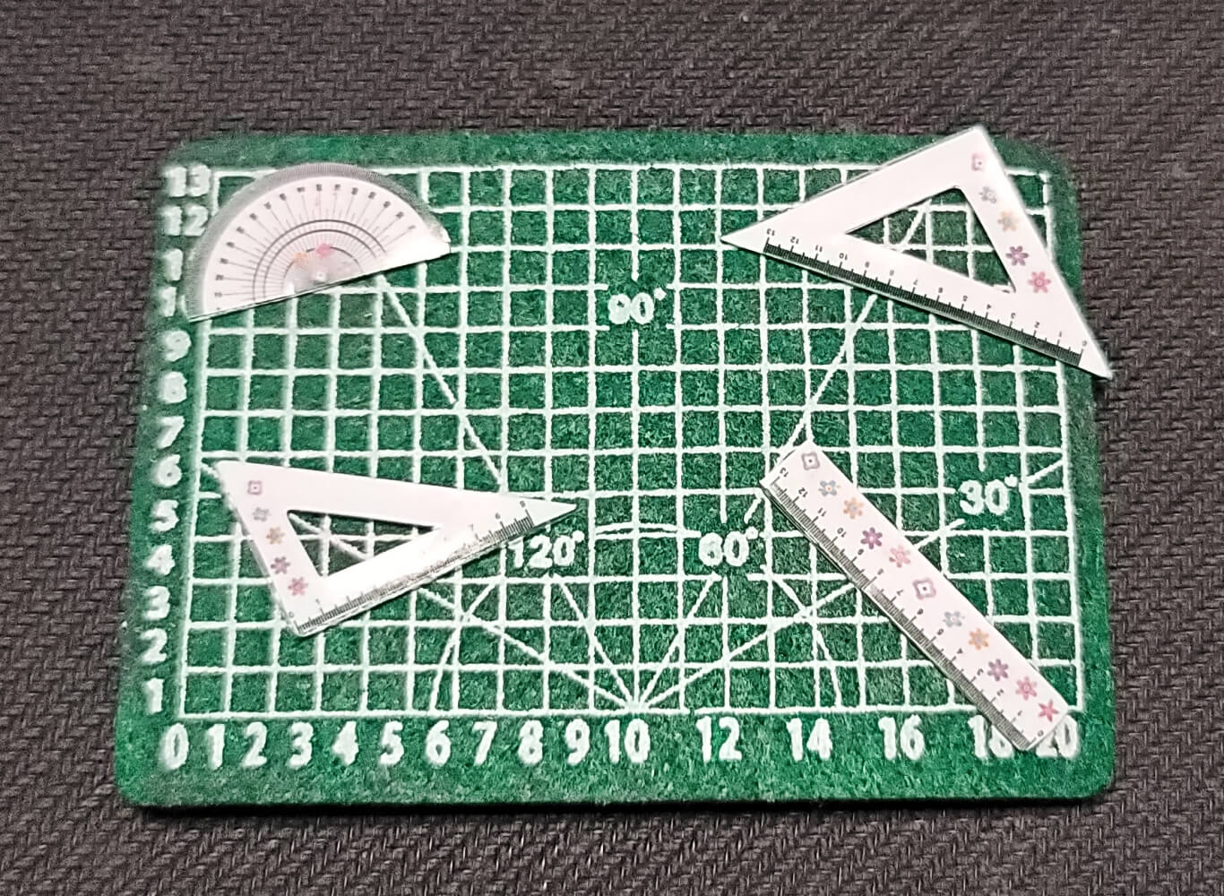 Drafting Tools & Mat Set 5pc | Mary's Dollhouse Miniature Accessories