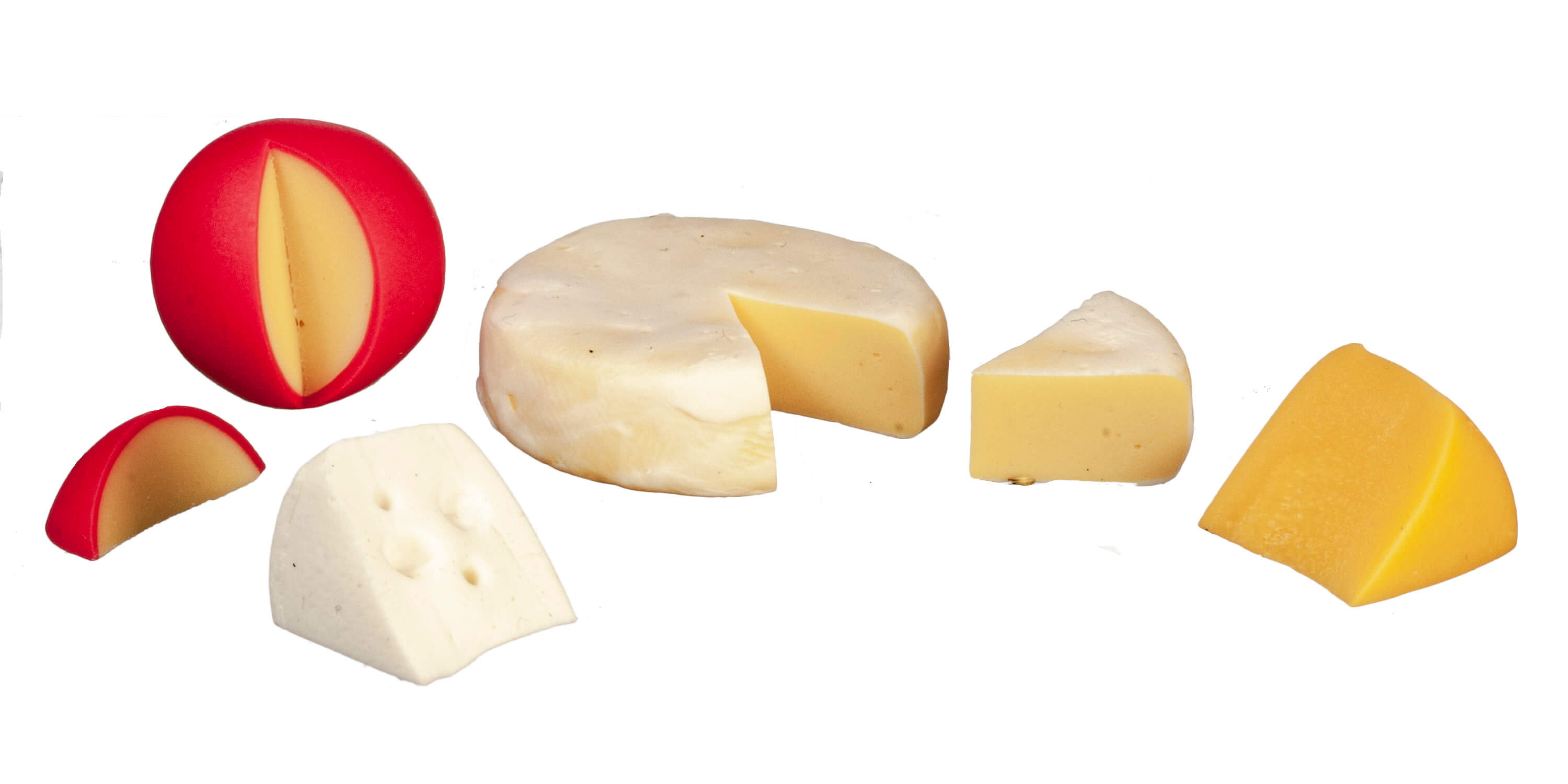 Cheese Set 6pc - Assorted | Mary's Dollhouse Miniature Accessories
