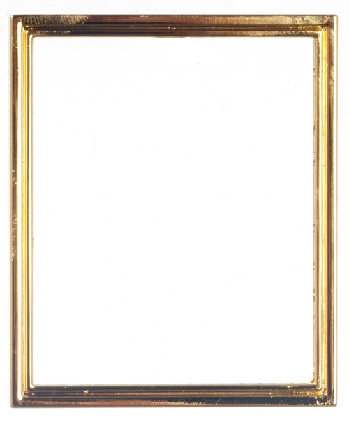 Gold Square Metal Picture Frame | Mary's Dollhouse Miniature Accessories