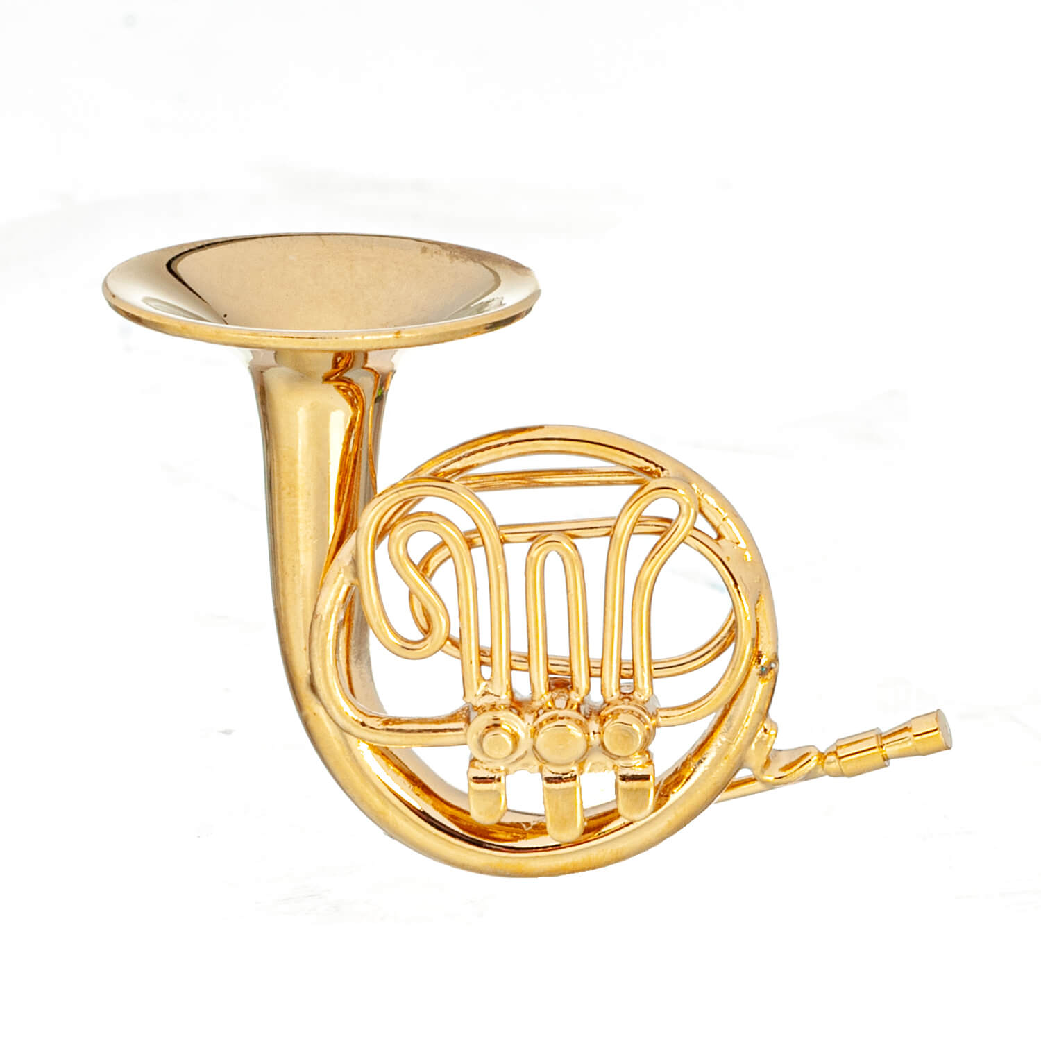 Small French Horn w/ Case | Mary's Dollhouse Miniature Accessories