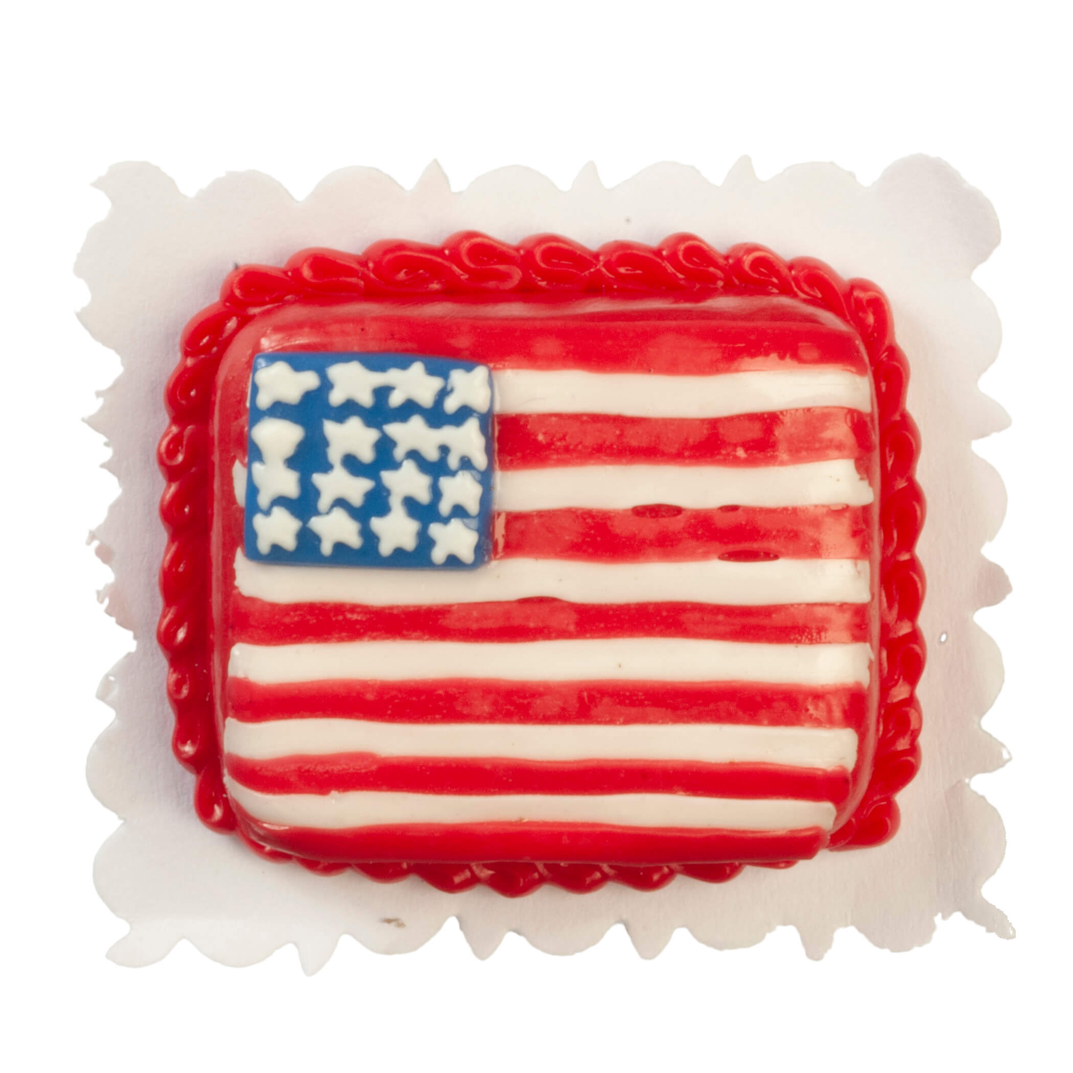 Flag Sheet Cake | Mary's Dollhouse Miniature Accessories