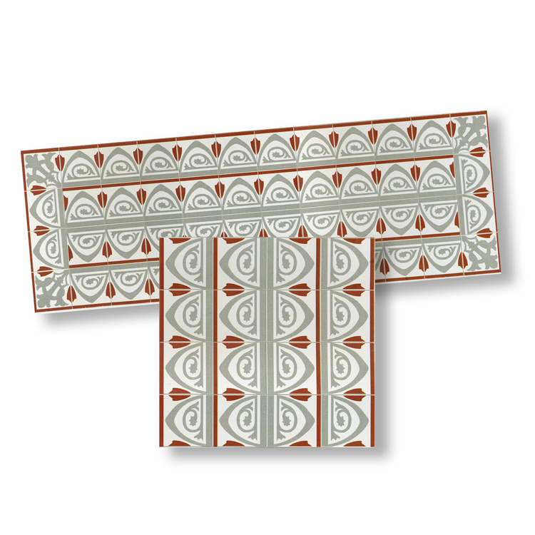 Roman Mosaic Floor Tile Borders 1pk | Mary's Dollhouse Miniature ...
